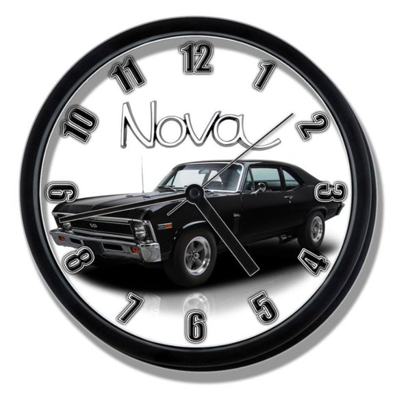 Clock | Wall Decor | 969 Chevrolet Nova Black Clock New | Poshmark